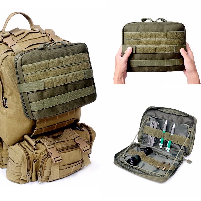 Outdoor MOLLE Bag Tactical Pouch Medical EDC Tool Bag Military Map ...