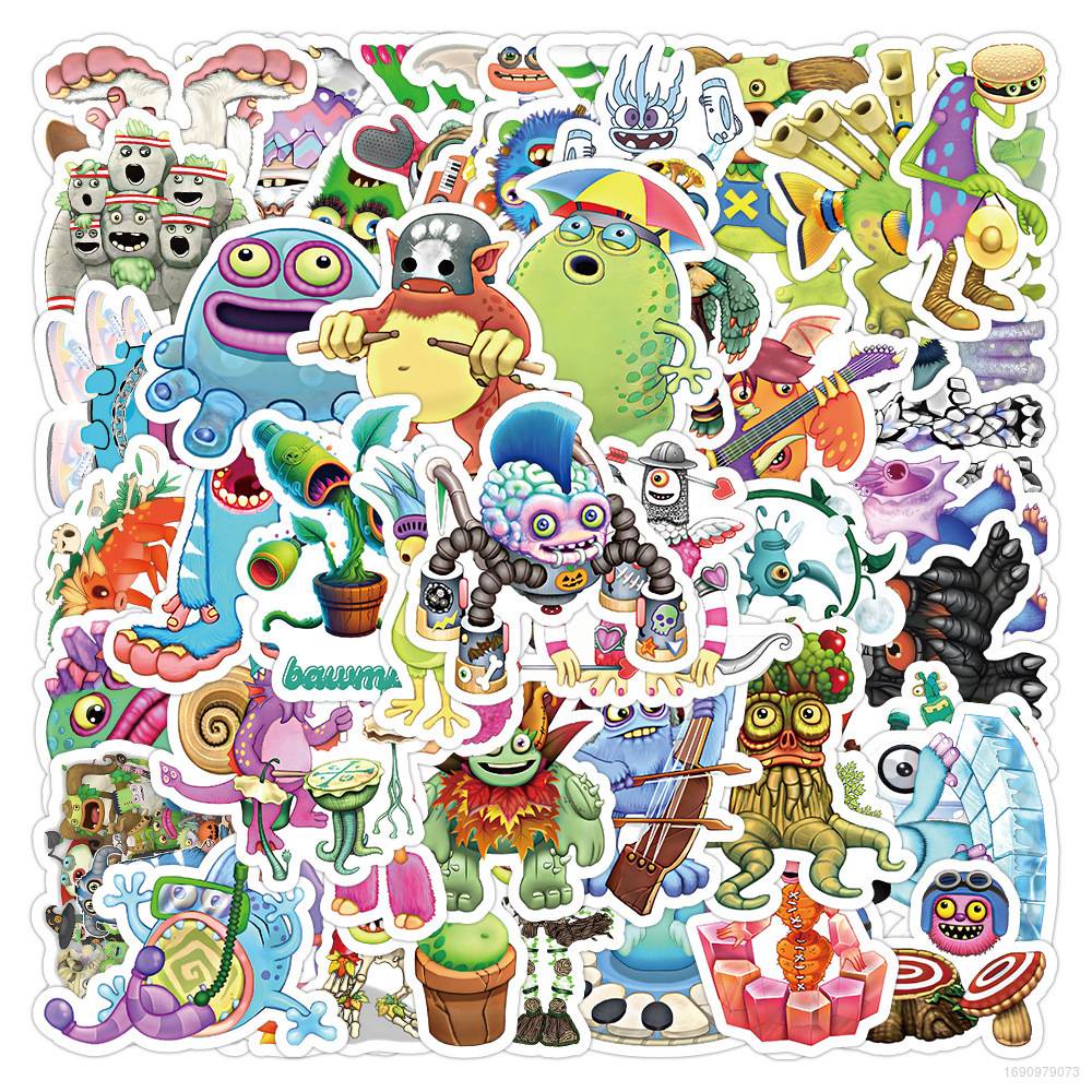 Ere1 50PCS/set My Singing Monsters Graffiti sticker suitcase water ...