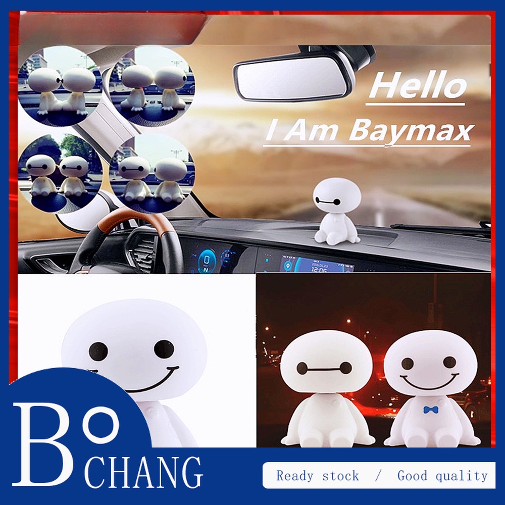 bochang Car Interior Decoration Cartoon Baymax Robot Shaking Head Doll ...