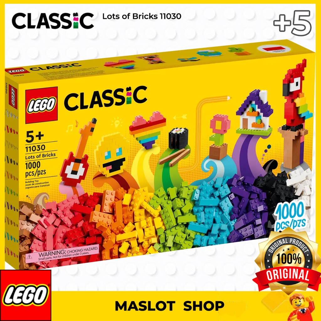 LEGO CLASSIC Creative Party Box 11029 | Lots of Bricks 11030 | Shopee ...