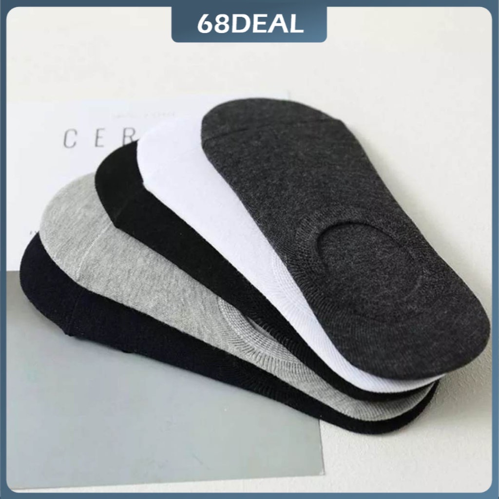 [Johor Stock] 1 Pair Stokin Pendek Low Cut Socks Non Slip Invisible ...