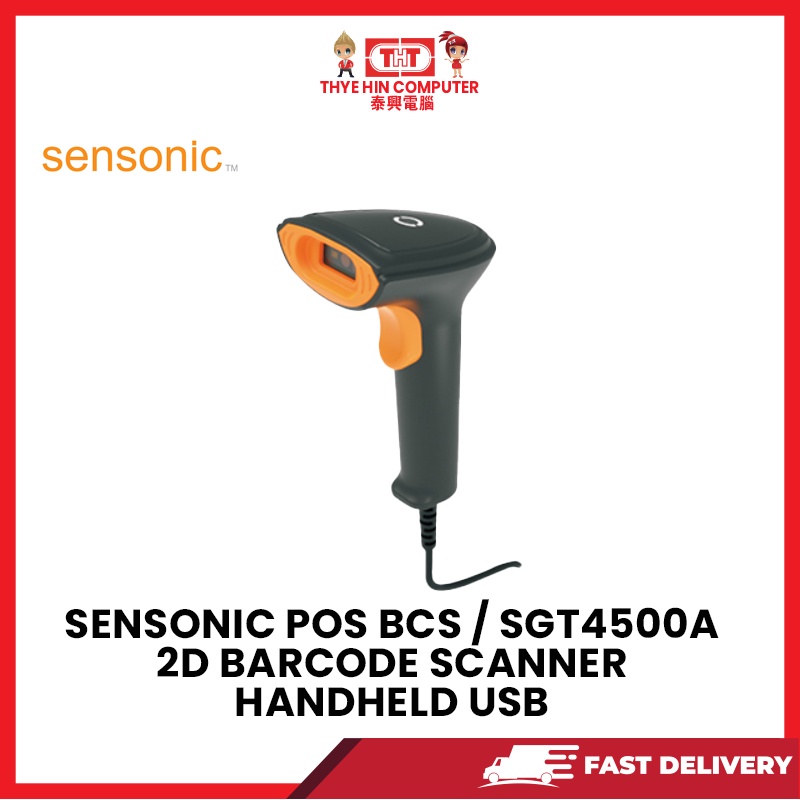 SENSONIC POS BCS / SGT4500A 2D BARCODE SCANNER HANDHELD USB | Shopee ...