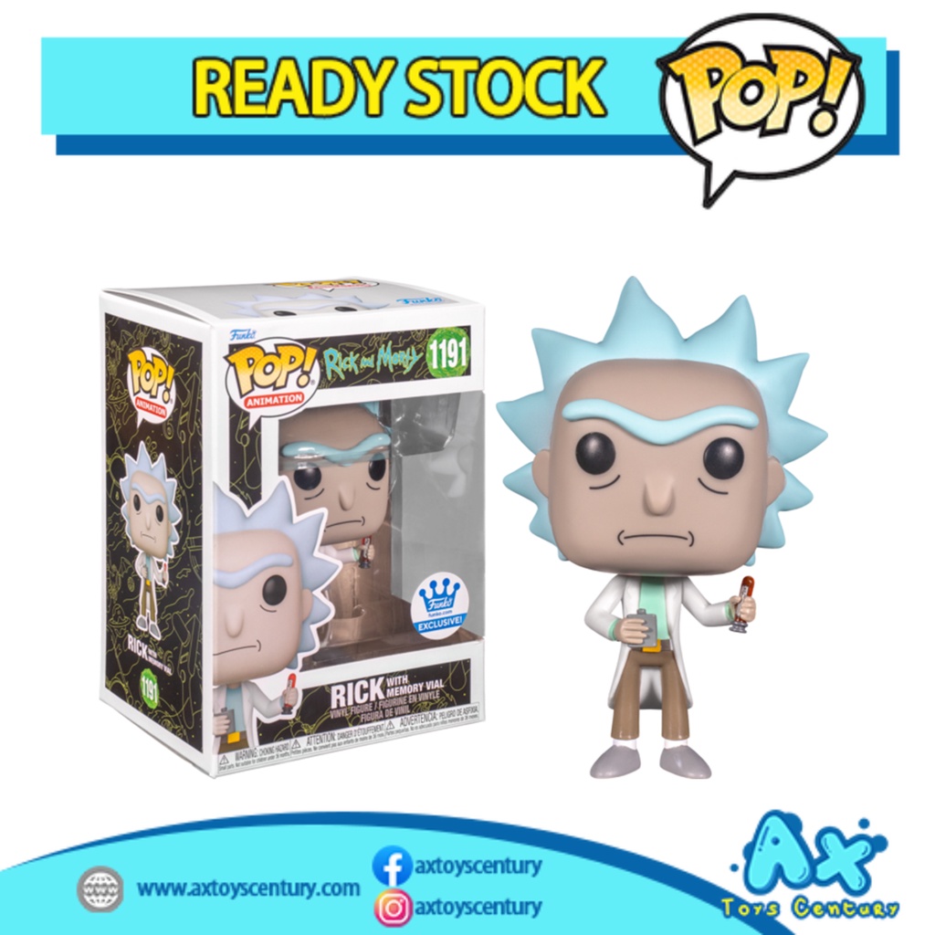 Funko Pop! Rick and Morty - Rick with Memory Vial #1191 Funko Exclusive ...