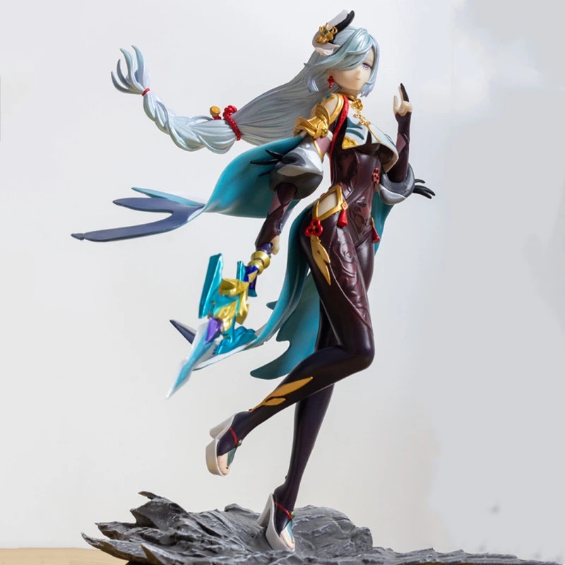30cm Genshin Impact Shenhe PVC Anime Figure Collectible Model Doll Toys ...