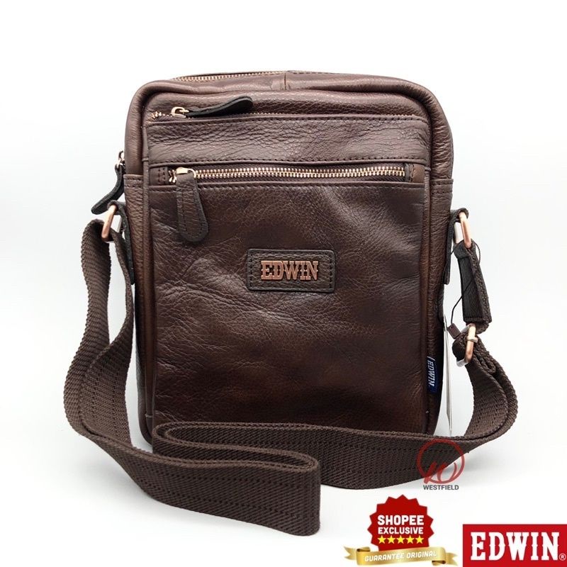 EDWIN PREMIUM LEATHER SLING BAG ( EESB 38432 ) | Shopee Malaysia