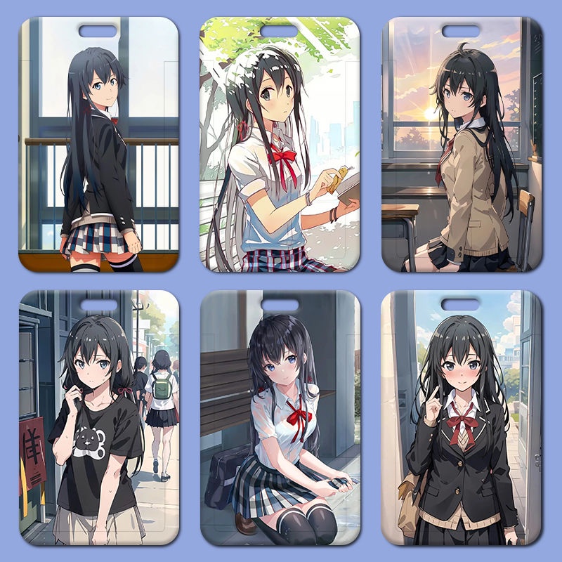 Anime Cartoon Yukinoshita Yukino DIY Student School Campus ID Card Hard ...