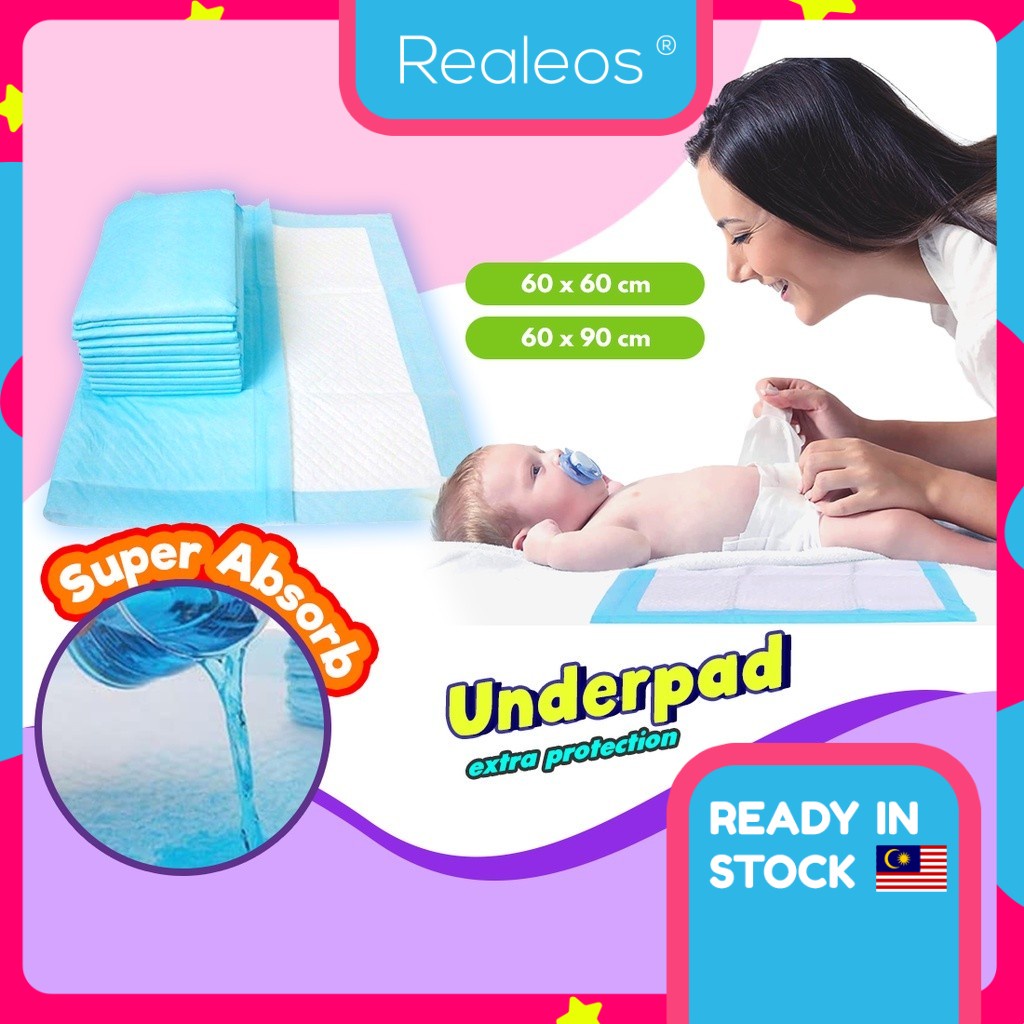 Realeos 1 Pcs Baby Infant Disposable Underpad Breathable Changing Pad ...