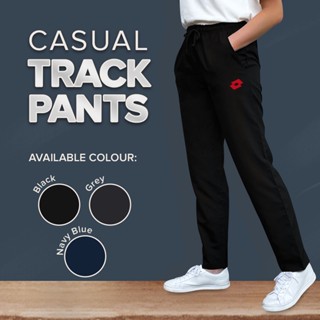 LOTTO Sports Smart Casual Straight Cut Gym Tracksuit Seluar Sukan Track Bottom Long Pants Joggers Men Women Unisex Sale Shopee Malaysia