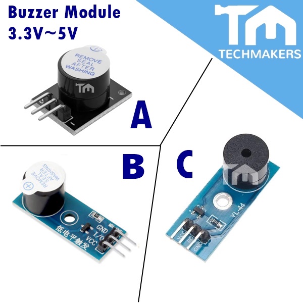 Active Buzzer Module 3.3V~5V KY-012 YL-44 for Arduino Raspberry Pi DIY Sound Low Level Trigger ...