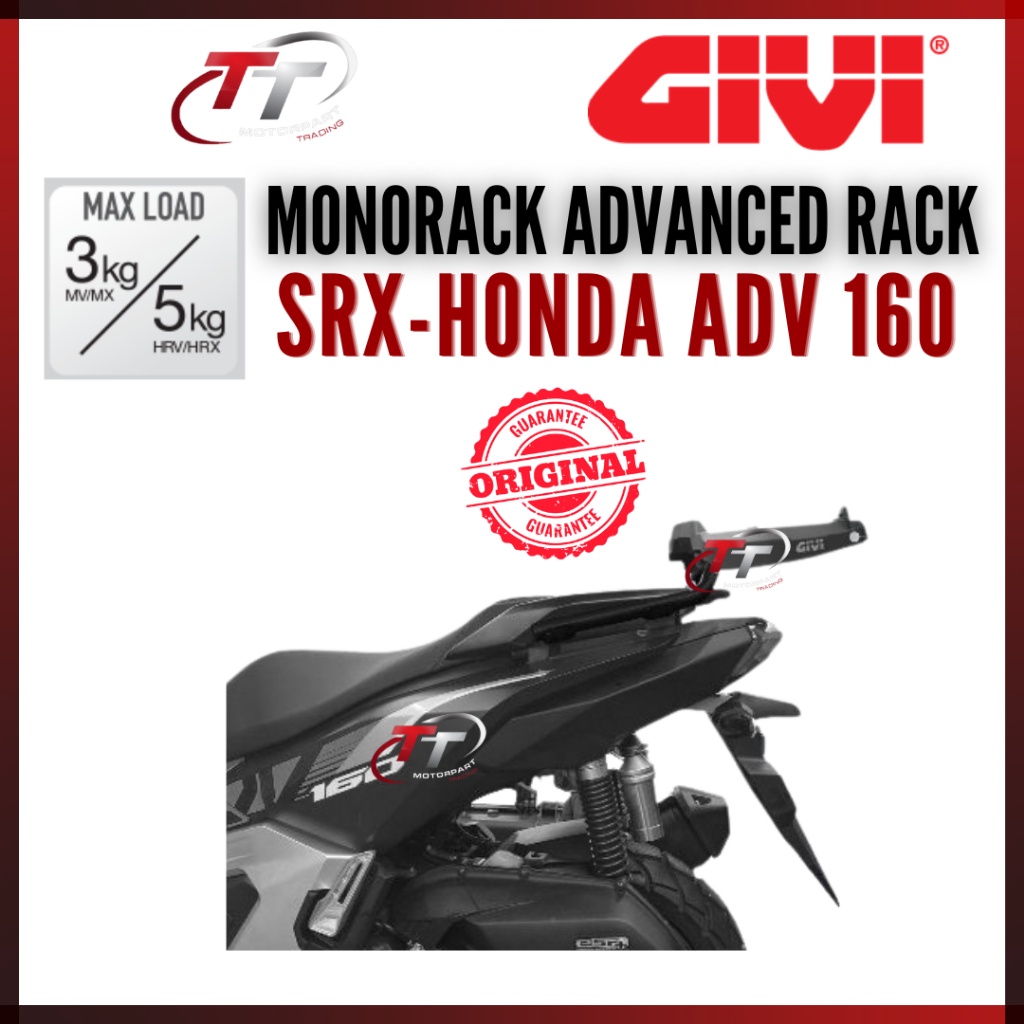 HONDA ADV160 ADV 160 GIVI SRX SPECIAL MONORACK MONO RACK J TAPAK REAR BOX KOTAK BELAKANG KARRIER ...