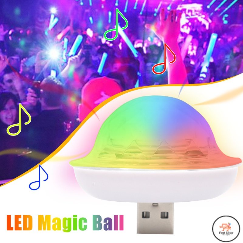 FS Mini USB LED Disco DJ Stage Light / Portable Family Party Ball ...