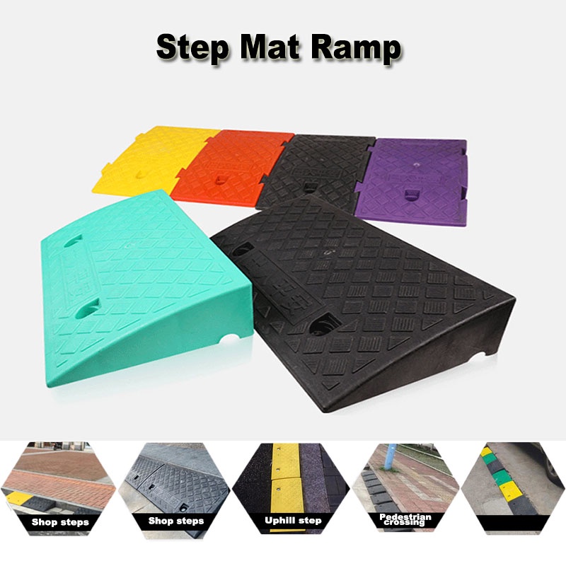 BLACK Step Mat Ramp Curb Ramps Heavy Duty Plastic Threshold Ramp Kit ...