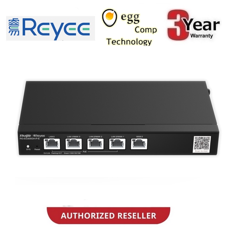 REYEE 5-PORT GIGABIT POE CLOUD MANAGED GATEWAY ROUTER - 1.5Gbps (RY-RG ...