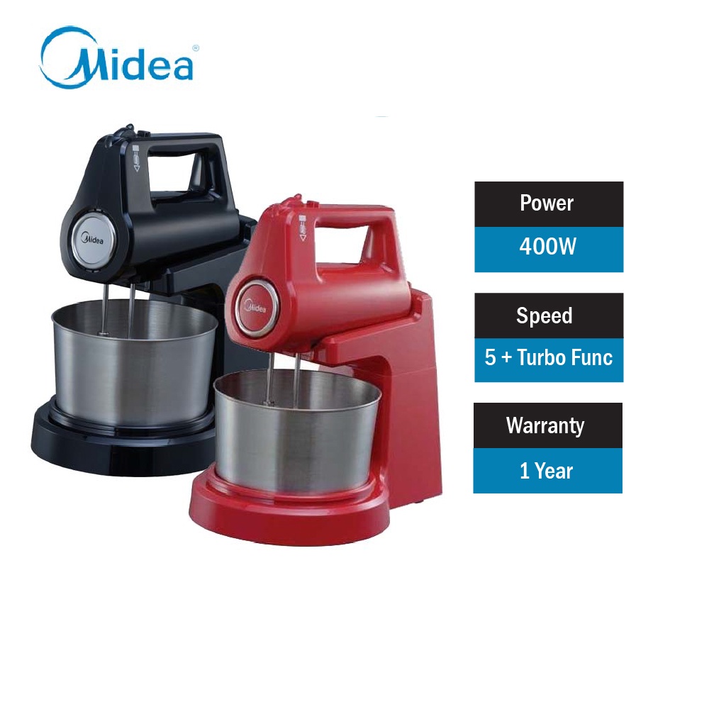 Midea Stand Mixer (400w) SM0293-BK SM0293-RD SM0293 MSM-400BL | Shopee ...