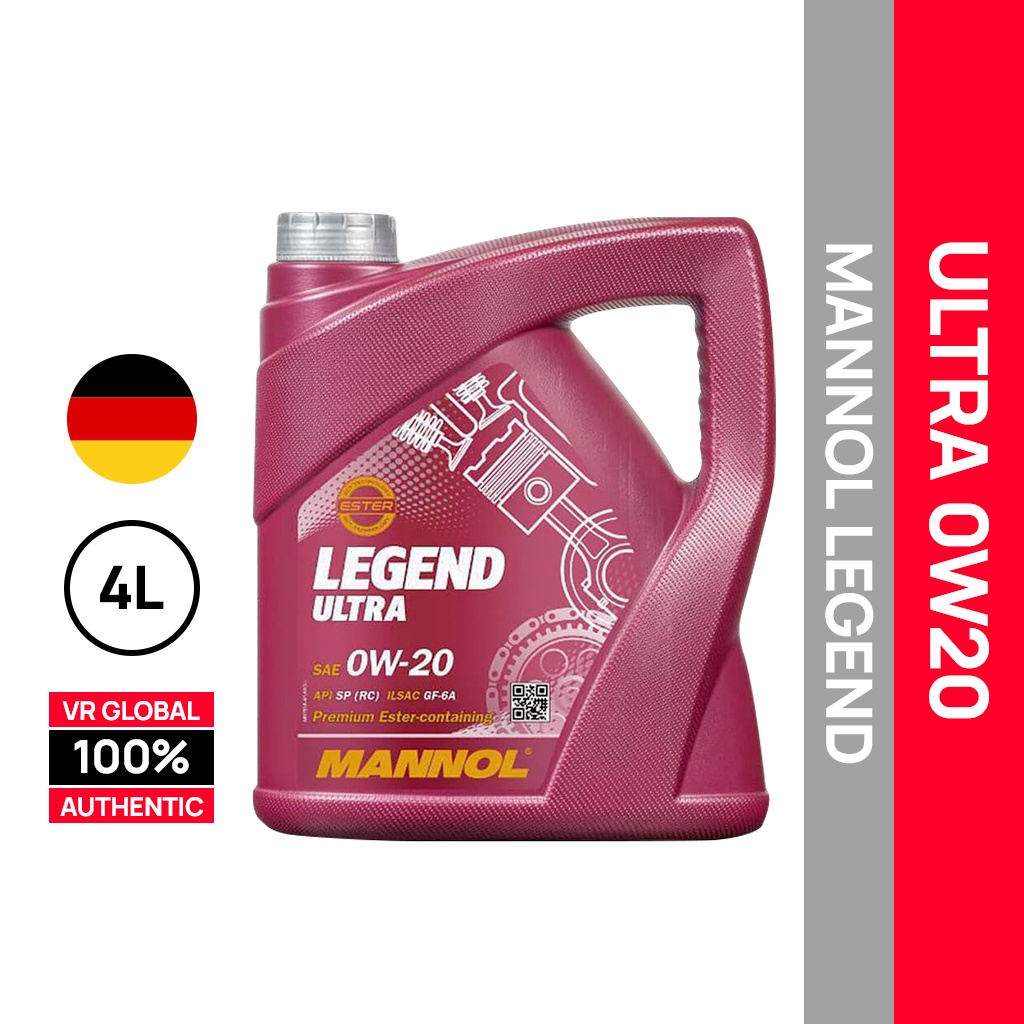 MANNOL LEGEND ULTRA 0W20 7918 FULL SYNTHETIC ENGINE OIL GERMANY 4L ...