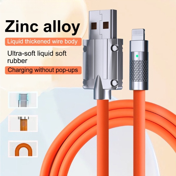 120W 6A Super Fast Charge cable Type C Cable Quick Charge Micro USB ...