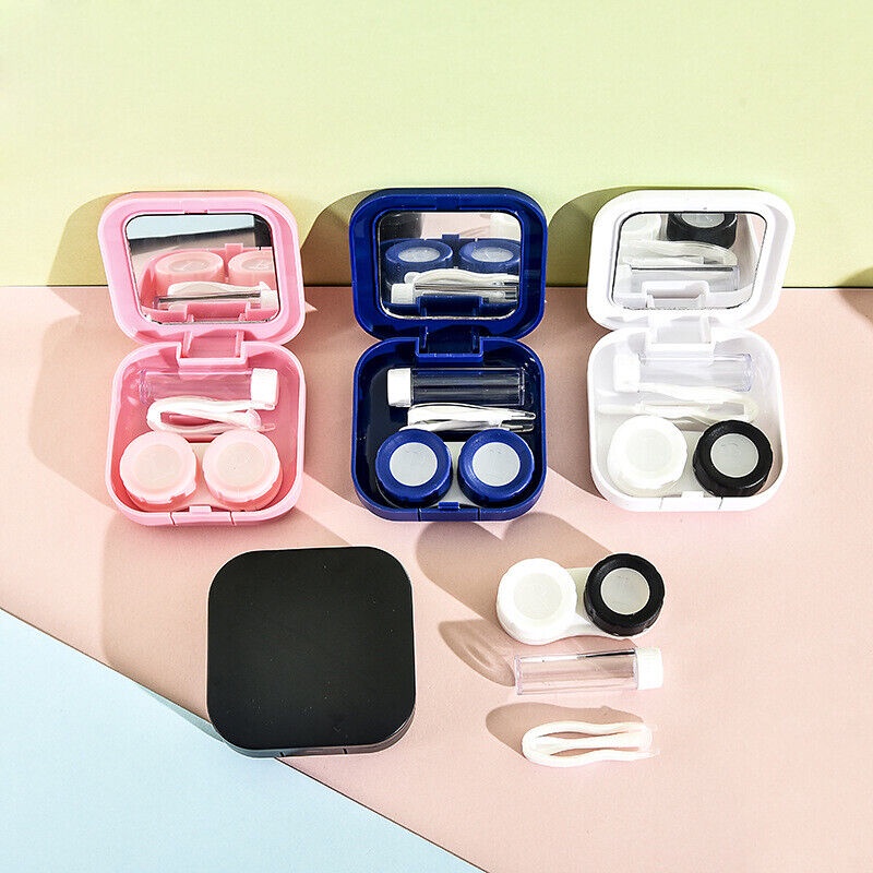 Mini Contact Lens Travel Kit Case Pocket Size Storage Holder Soaking ...