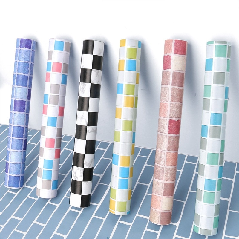 Mosaic Jubin marble Kabinet Sticker oilproof waterproof wallpaper ...