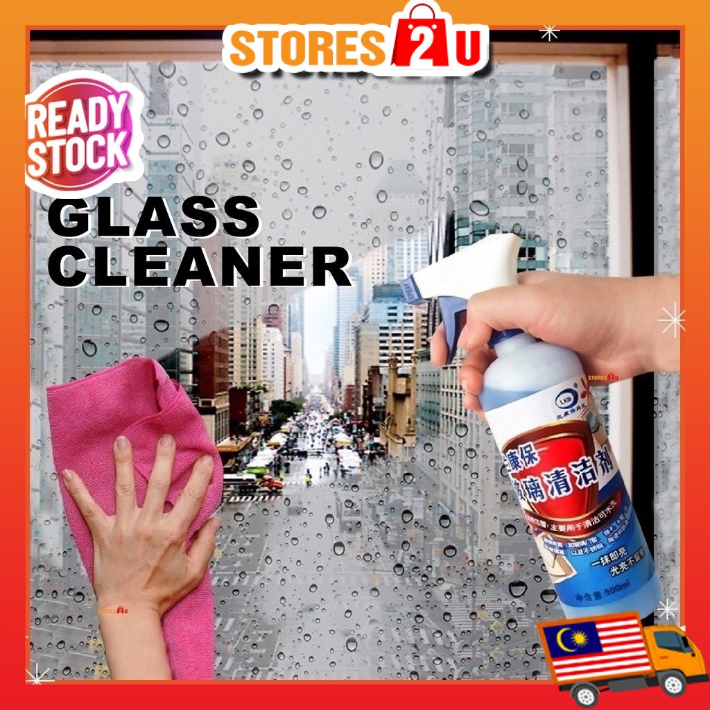 LKB Glass Cleaner (500ml) Window Cleaning Liquid Spray Remove Dirty ...