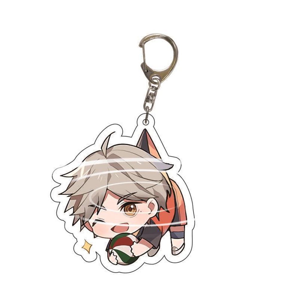 Cartoon Volleyball Boy Key Chain Anime Haikyuu Key Ring Hinata Shoyo ...