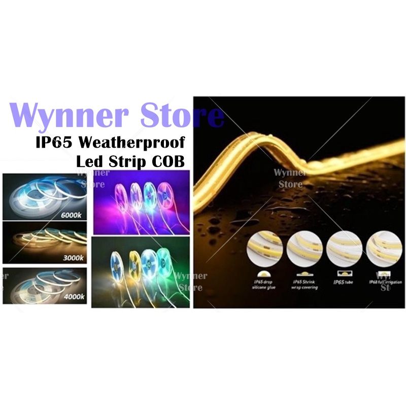Designer Light [8mm-320D IP65] 24V COB Led Strip Light 5meter Roll ...