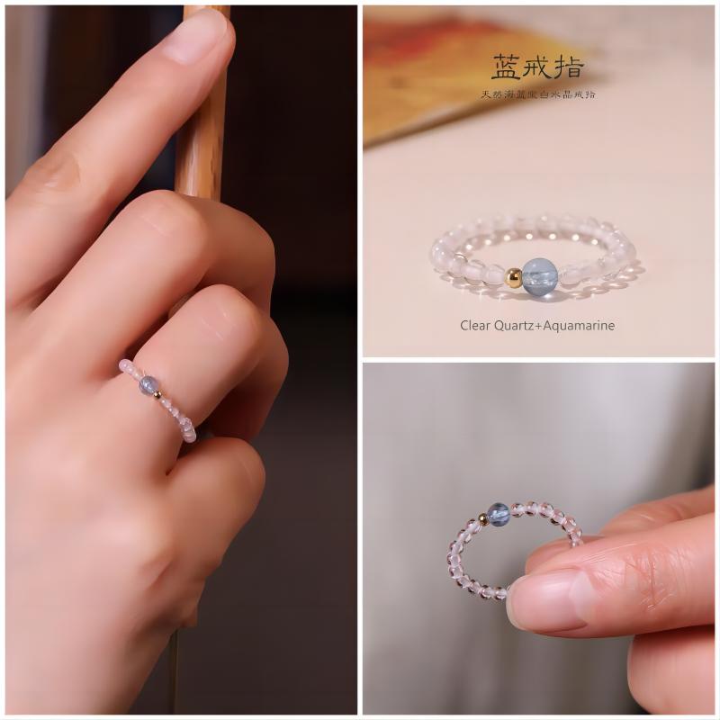 Natural Crystal Tourmaline Ring Lucky Ring Lucky Fortune Transfer Ring ...