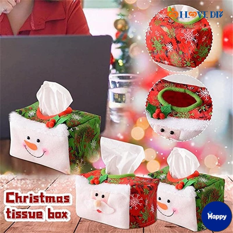 HS Cartoon Santa Claus Shape Non-woven Tissue Box/ Lovely Christmas ...