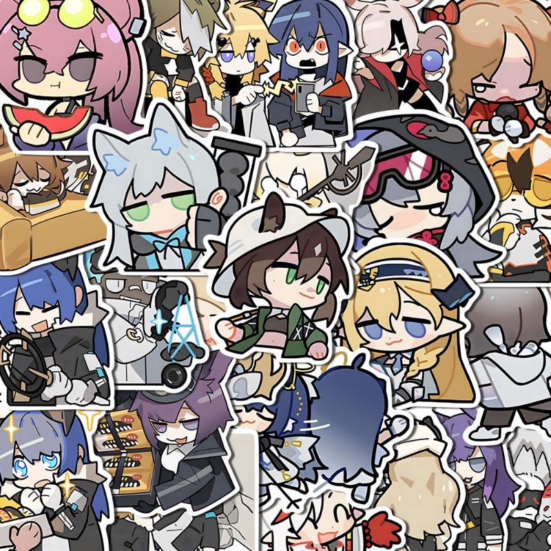 Arknights Anime Sticker Texas Skadi Eureka Kawaii Techou Journal ...