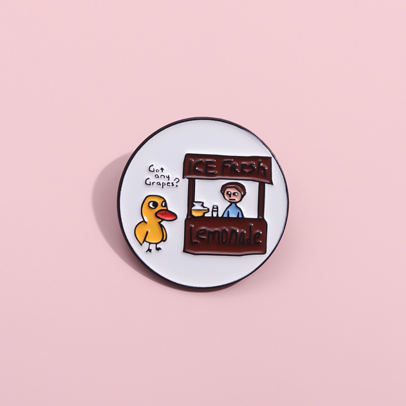 Cute Duck Enamel Pins Funny THE DUCK SONG Brooch Pin Metal Badges ...