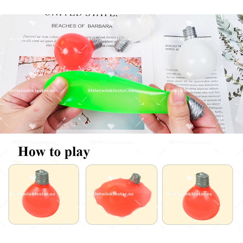 TikTok Lightbulb Splat Tomato Splat Ball Kid Squeeze Pressure Stress ...