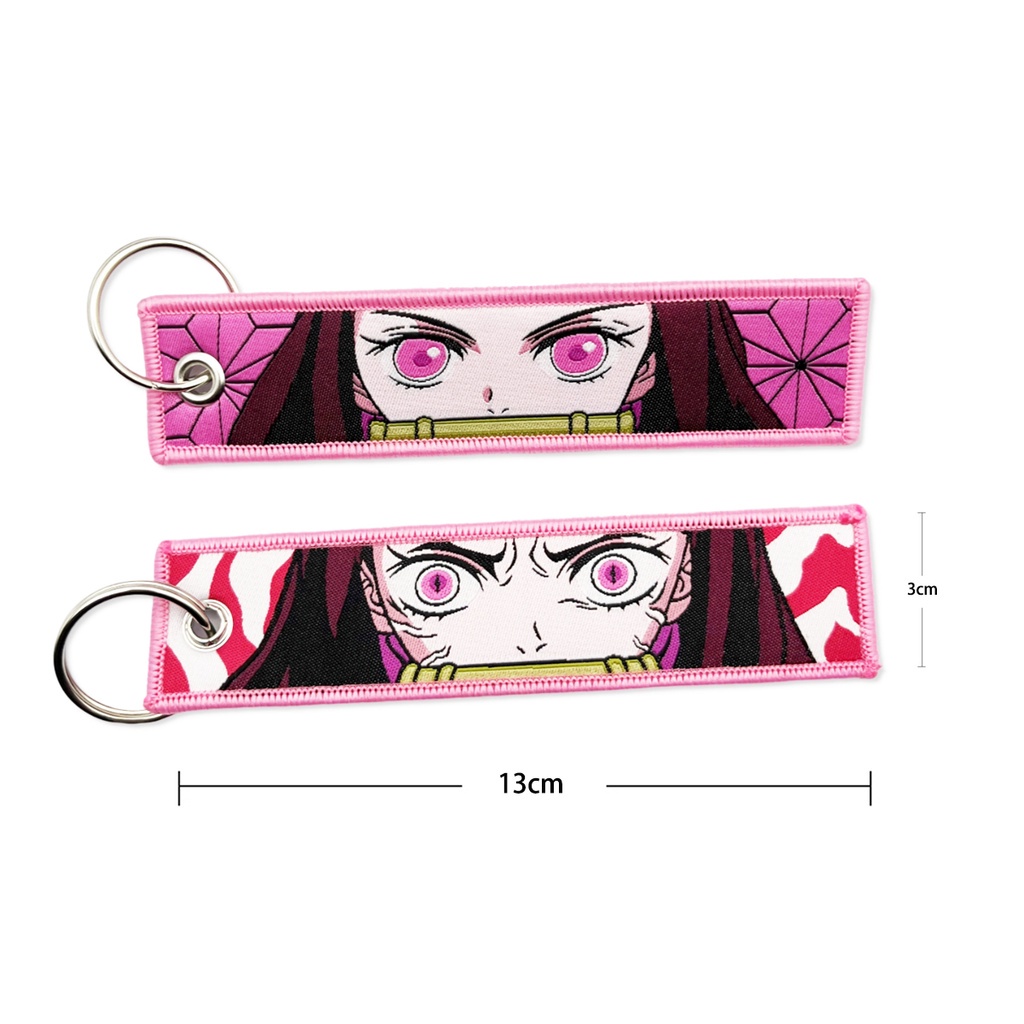 Cartoon Cute Girl Anime Demon Slayer Chain Jet Label Motorcycle ...