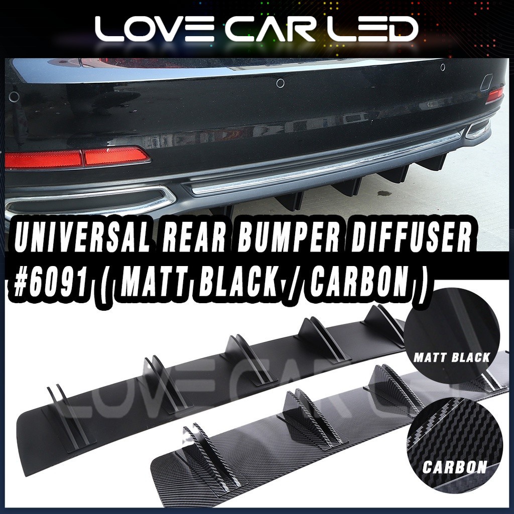 Universal Rear Bumper Lip Diffuser Car Rear Bumper Chassis Black ...