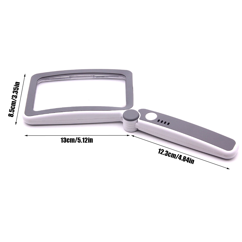 LOCAL STOCK 4X Magnifying Glass with LED Light Rechargeable Kanta ...