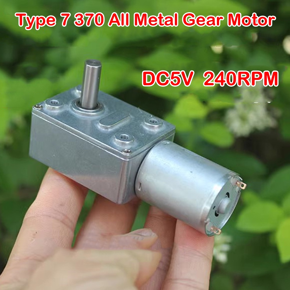 Micro Motor 7-Shaped Snail Gear Motor DC 3-8V 5V 240RPM Self-Locking ...