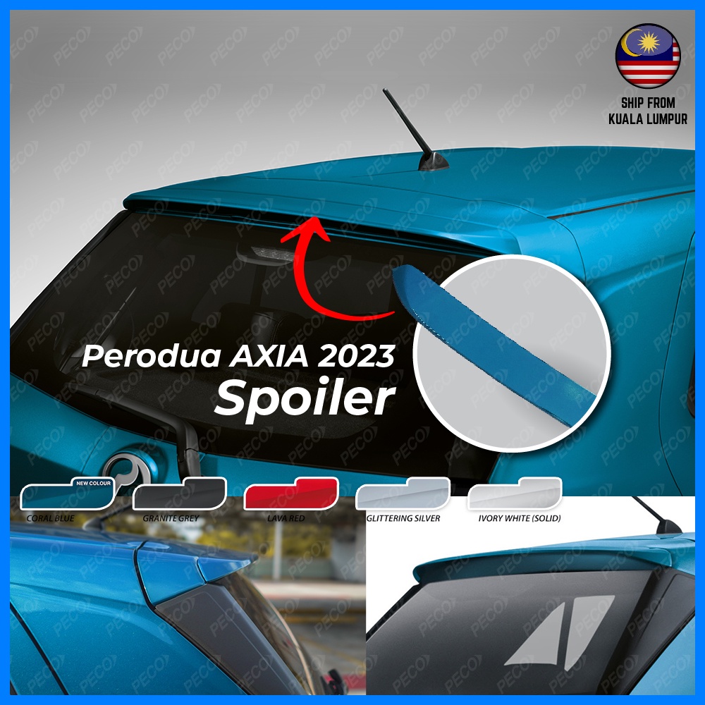 Perodua AXIA 2023 Spoiler Gear Up Style Spoiler ABS Rear Spoiler with ...
