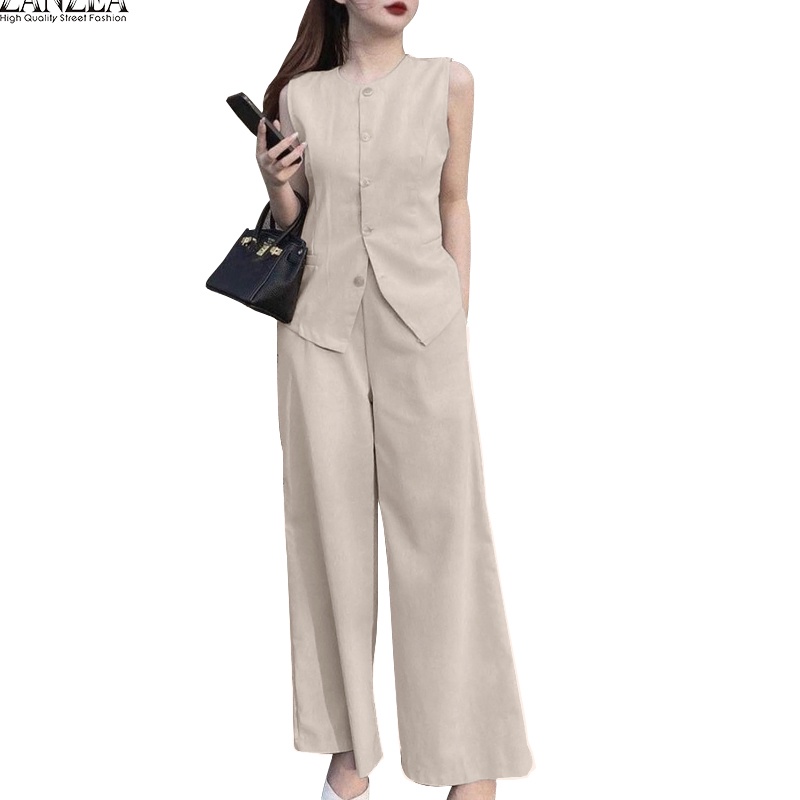 Zanzea Women Korean Sleeveless Full Open Tube Tanks Elastic Waist Side