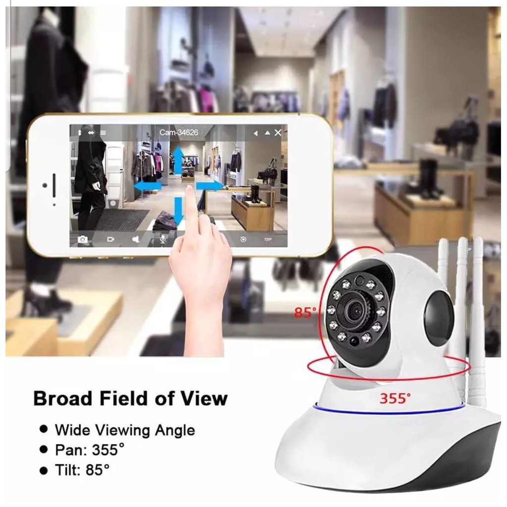 YOOSEE 2MP 1080p Full HD Indoor Wireless Wifi Pant | Tilt CCTV Camera ...