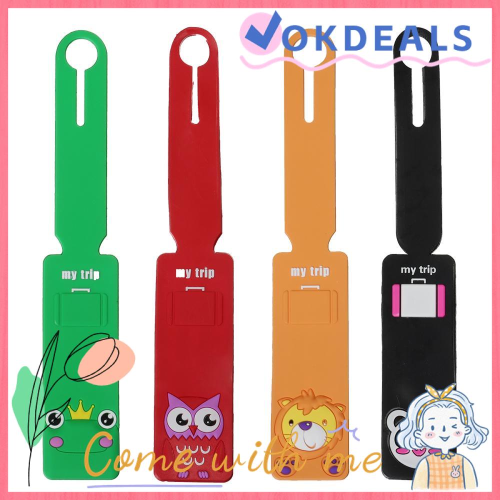 OKDSHOP Silicone Luggage Tag Business Trip Kawaii Tag Label Backpack ...