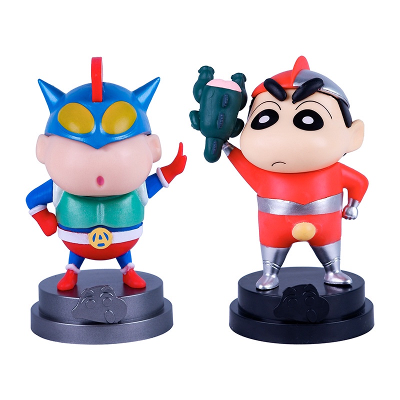 12CM Kinetic Superman Crayon Shin-chan Figure PVC Model Statue ...