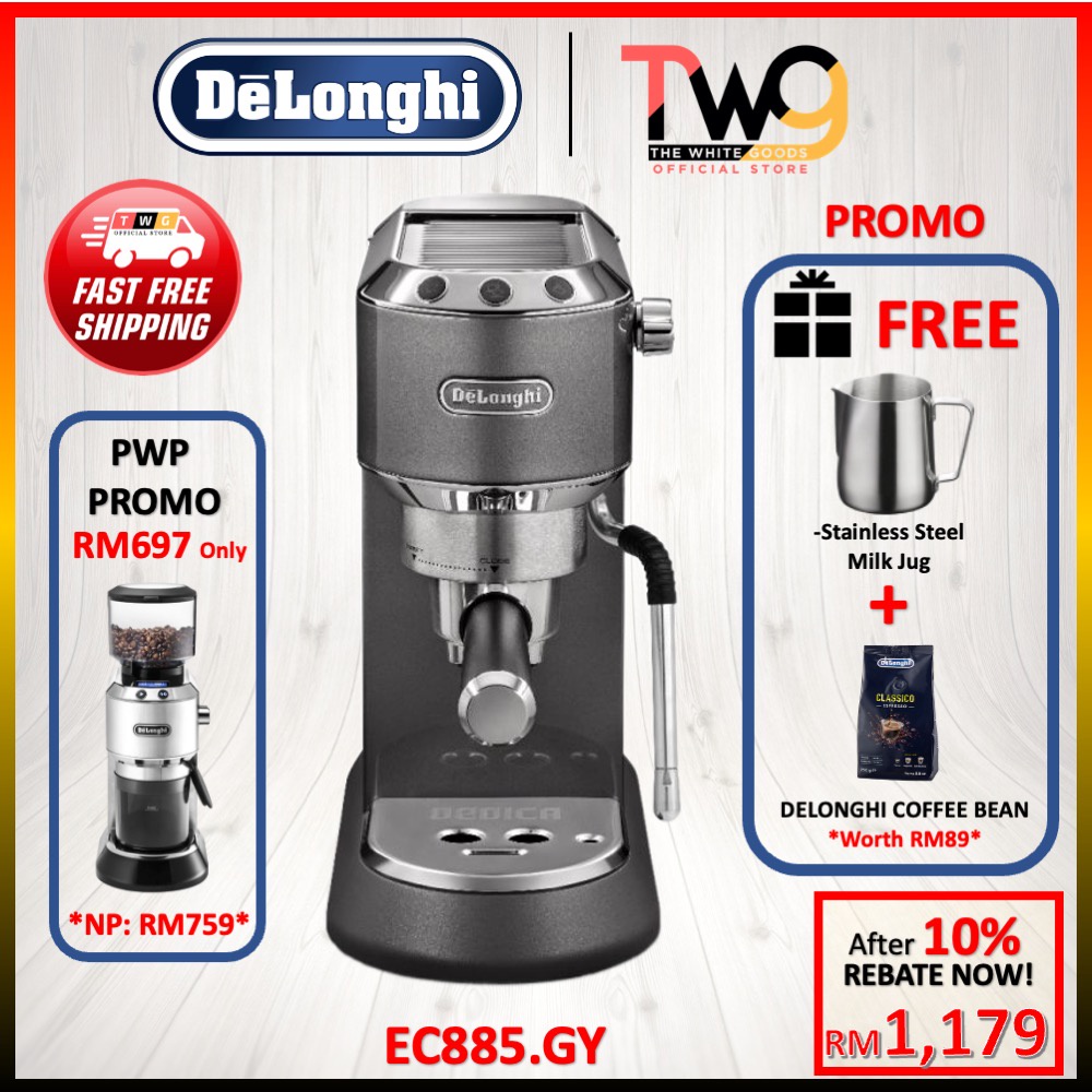 [FREE SHIPPING + GIFT] Delonghi EC885 Dedica Arte Espresso Machine ...