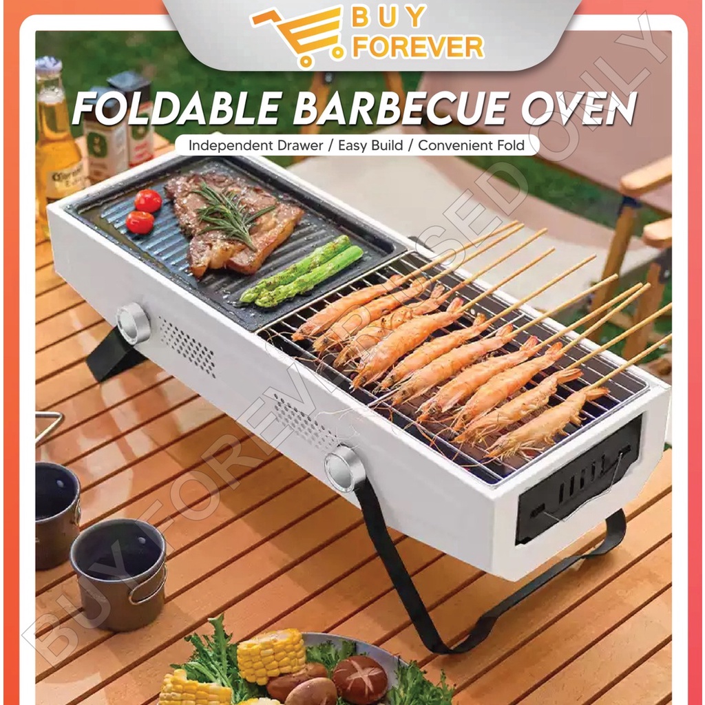 Portable BBQ Grill Outdoor Folding Barbecue With Storage Bag Outdoor ...