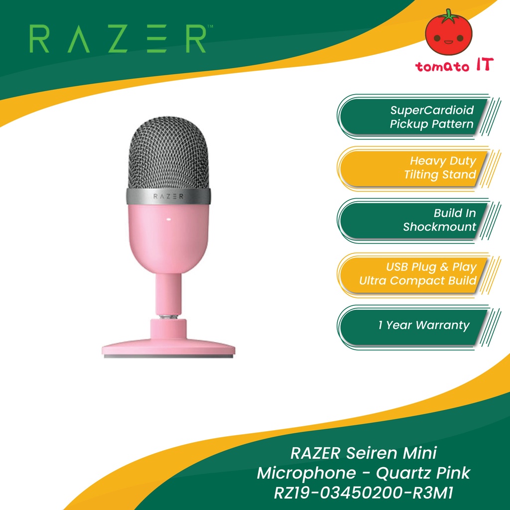 RAZER Seiren Mini Microphone - Quartz Pink - RZ19-03450200-R3M1 ...