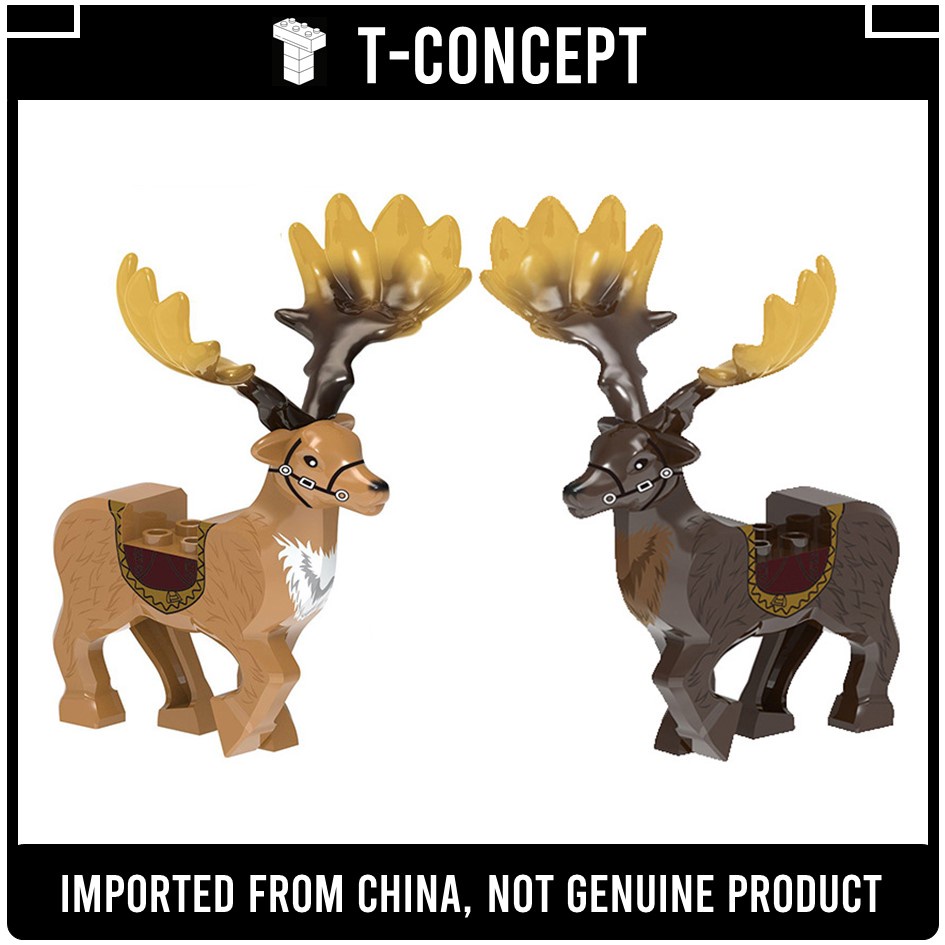 Medieval Hobbit Big Horned Deer Elf Lego Mini Figure Building Block ...