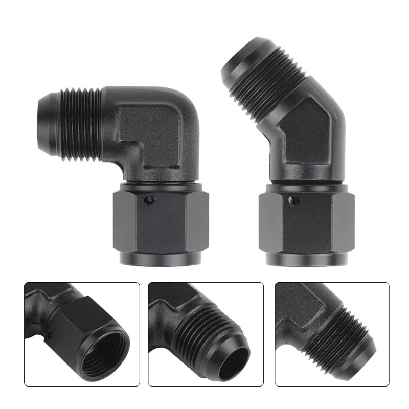 1PC Universal AN4 AN6 AN8 AN10 AN12 Female to Male Flare 45/90 Degree ...