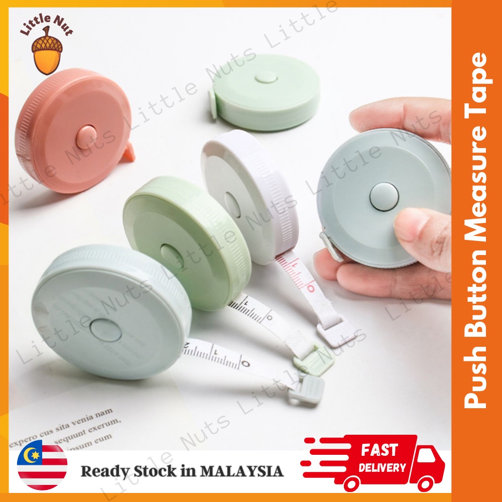 Telescopic Tape Measure 150cm 60 Inch Push Button Tape Body Measuring ...