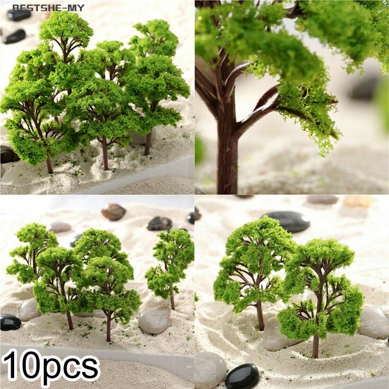 🌴DIY Miniature🌴 10Pcs 4cm Model Trees Railroad Diorama Mini Scenery ...