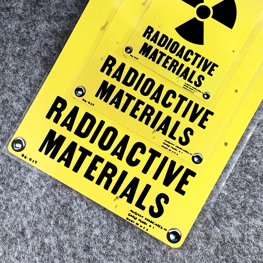 Reflective Caution Radioactive Materials Stickers Waterproof Warning ...