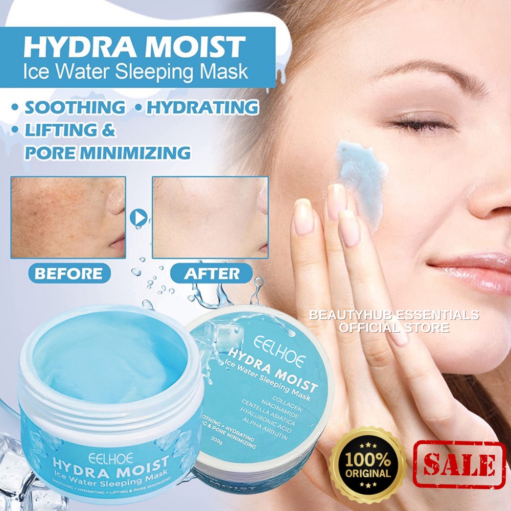 Authentic Hydra Moist Ice Water Sleeping Mask Hydrating Fade Acne Marks ...