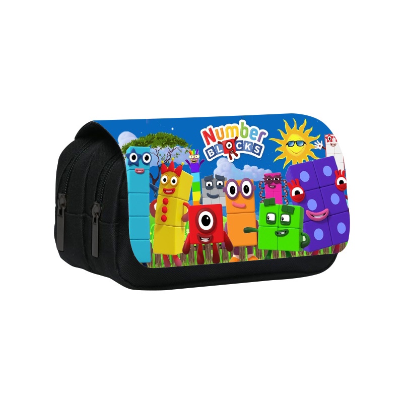 Numberblocks Game Cartoon Portable Student Canvas Zipper Pencil Case ...