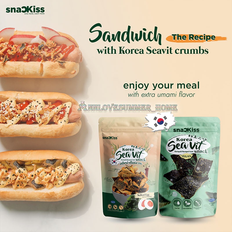【𝗔𝗦𝗛】🔥New SNACKISS 400g| 350g 【Zip Lock Pack 】BISKUT VEGAN SEAWEED ...